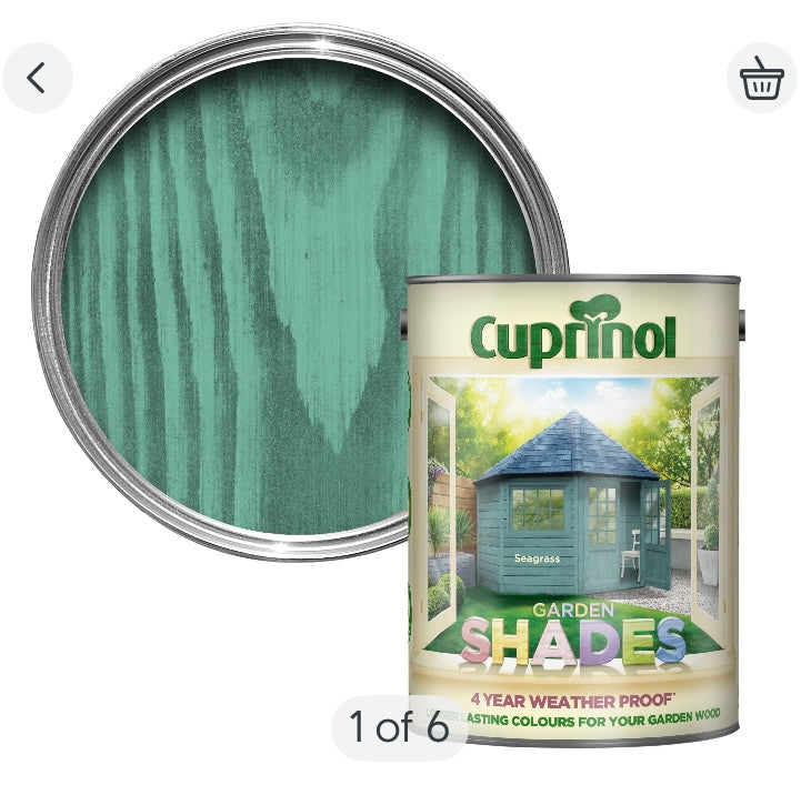 Cuprinol Garden shades Seagrass Matt Multi-surface Exterior Wood paint ...
